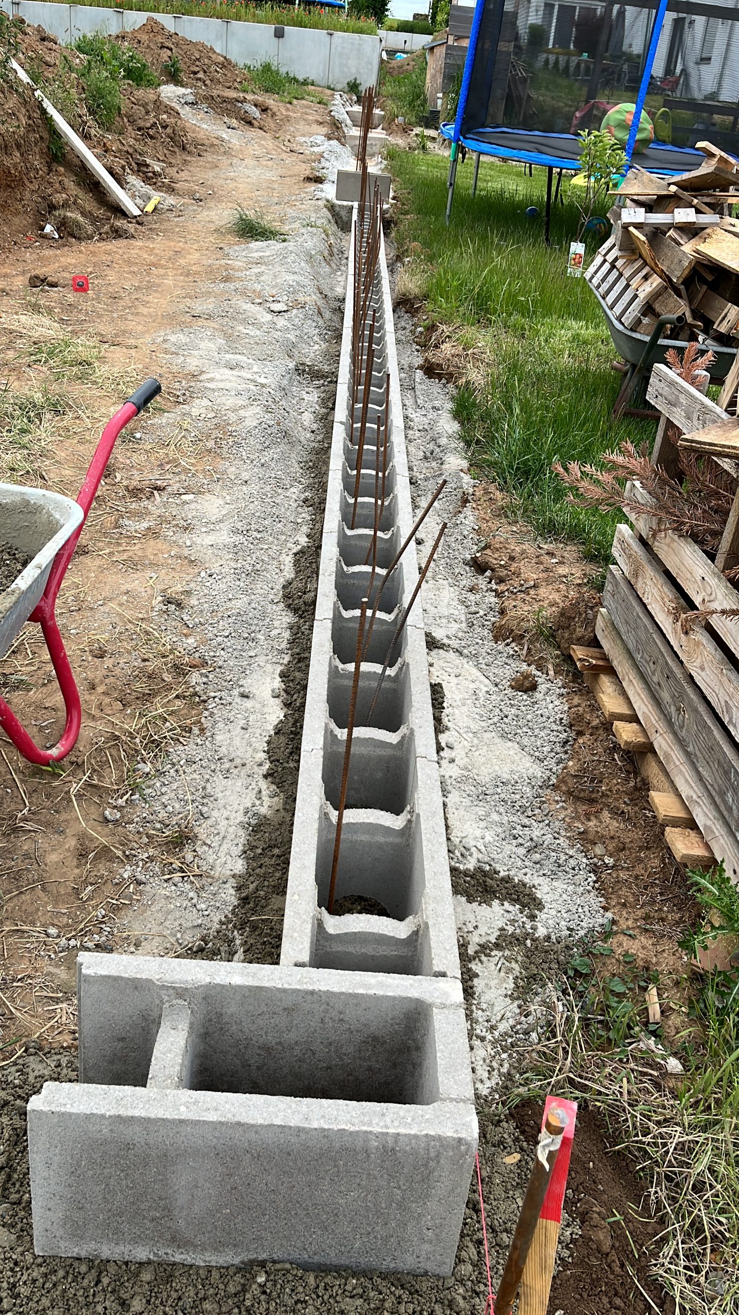Fundament Fã¼r Mauer Aus Schalungssteinen